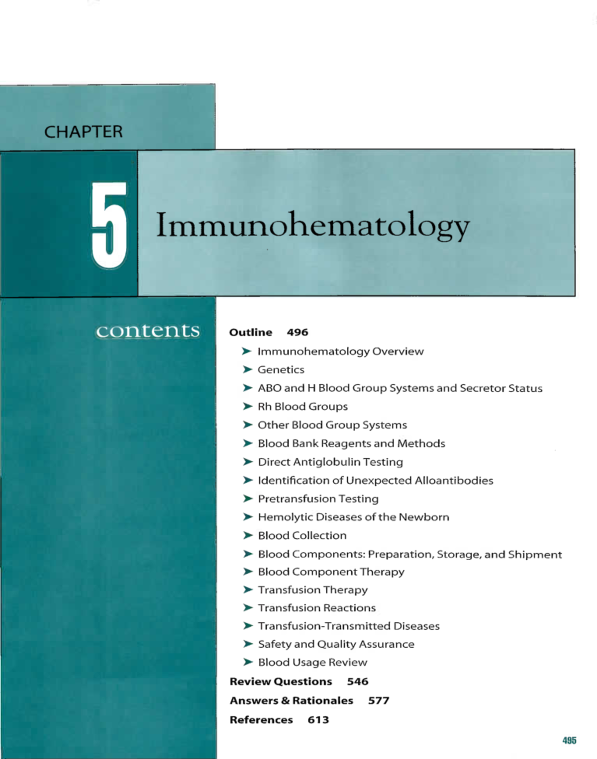 Chapter 05 - Immunohematology - CHAPTER Immunohematology Outline 496 ...
