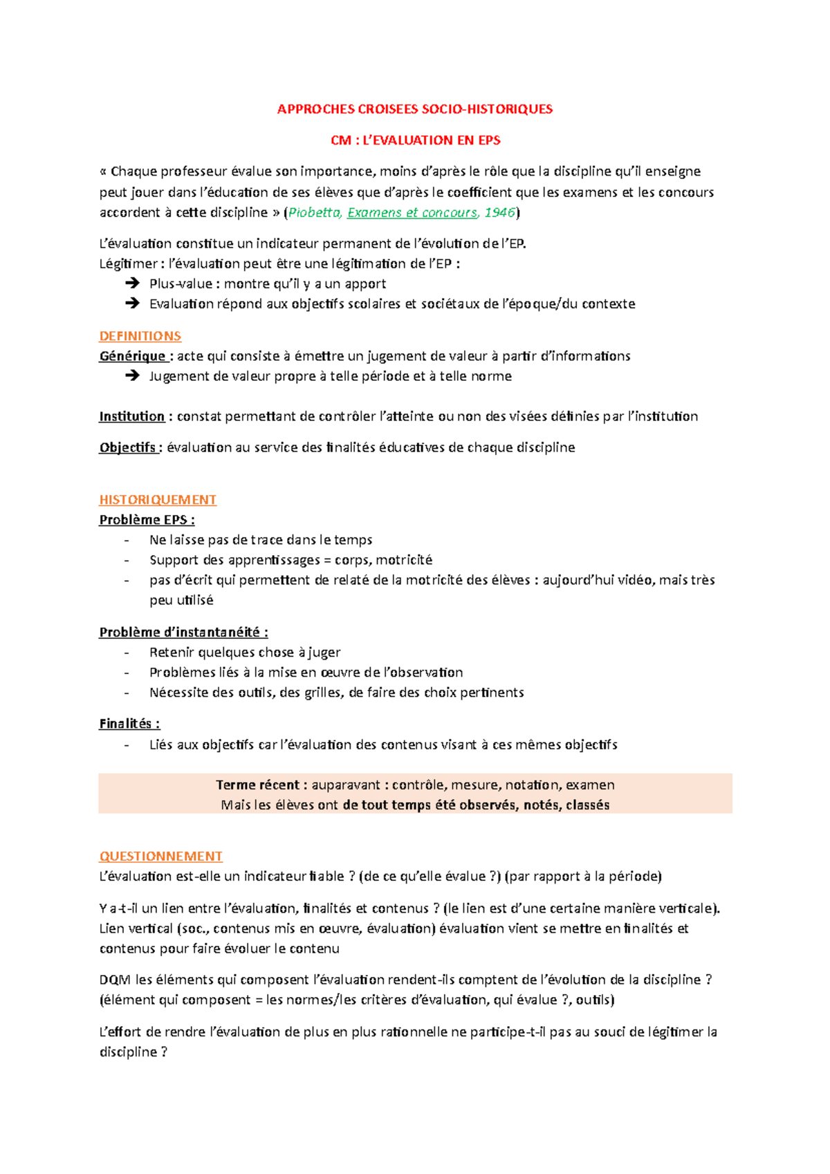 CM Evaluation EN EPS - cm sur l'évaluation - APPROCHES CROISEES SOCIO ...