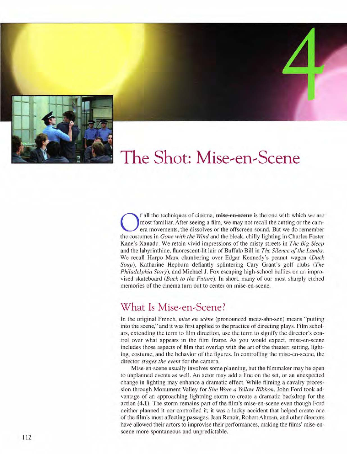 Mise en Scene: Analyzing the Power of Film Techniques in Cinema - Studocu