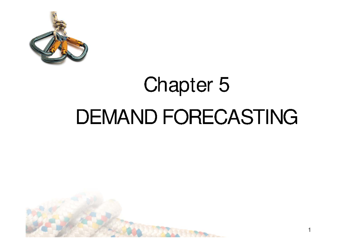 Chapter 5: Demand Forecasting Techniques in Supply Chain Management - Studocu