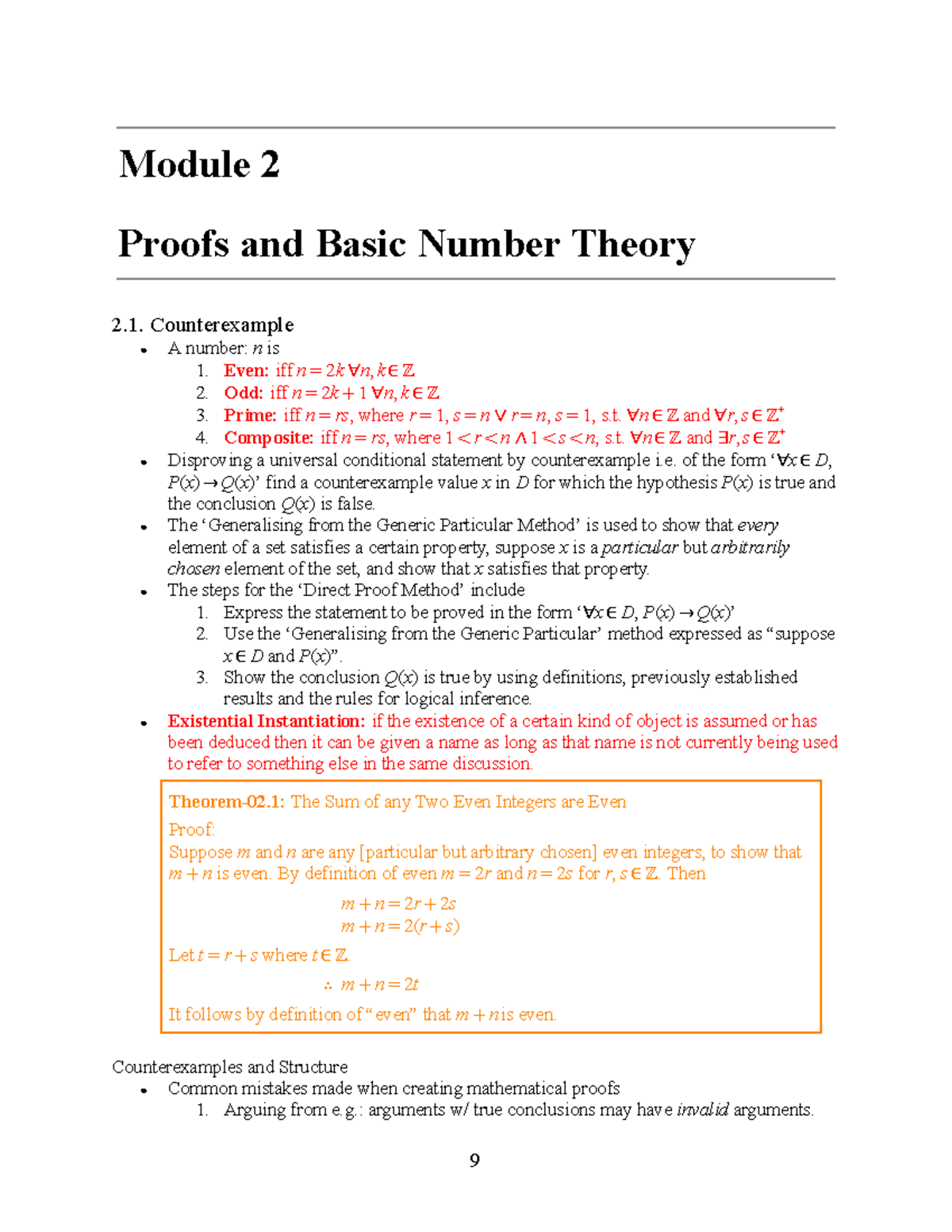 37181 Discrete Mathematics Week 02: Proof Techniques and Properties ...