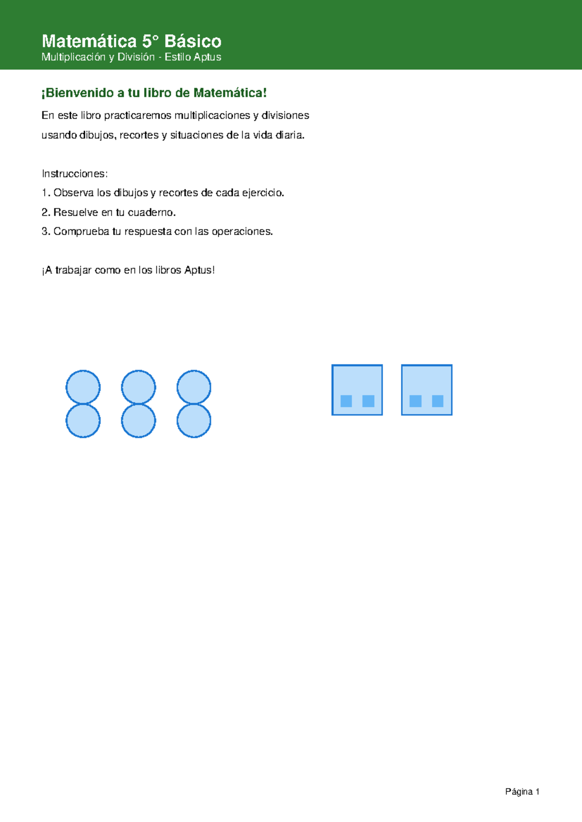 Libro de Matemática 5° Básico Aptus: Multiplicación y División - Studocu