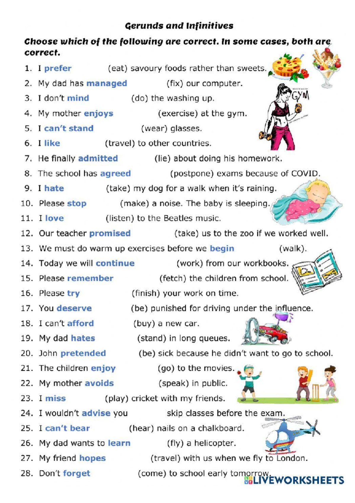 Verb Patterns: Infinitives and Gerunds (GYM) - Studocu