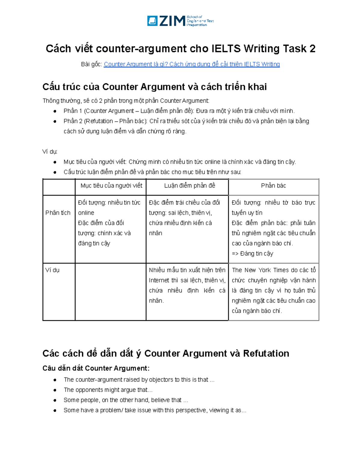 Cách Viết Counter-Argument Cho IELTS Writing Task 2 - Hướng Dẫn Chi ...