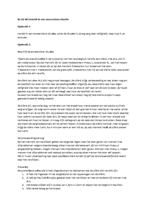 B1-K1-W1 O1, O2, O3, T1 - werkproces Verzorgende IG - B1-K1-W O1, O2 ...