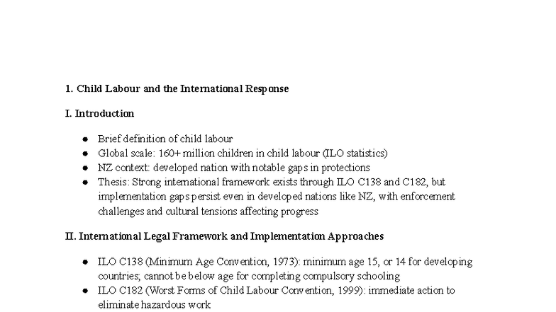 Child Labour and Modern Slavery: ILO Frameworks and NZ Challenges - ILL ...