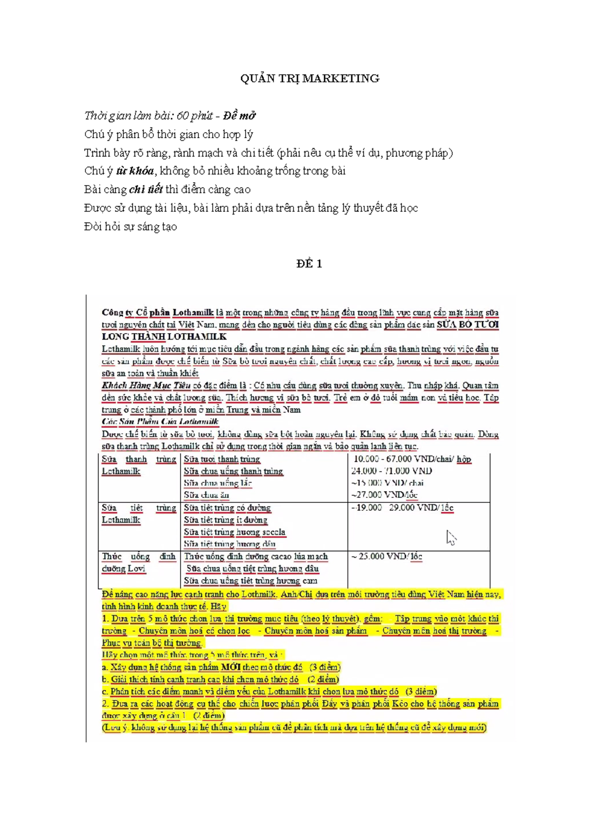 THI CUỐI KỲ QT Mar - Đề thi Quản Trị Marketing và Chiến Lược Tiêu Dùng - Studocu