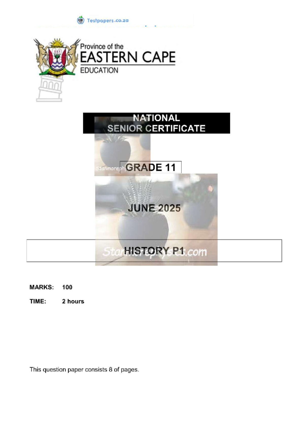 EC History Grade 11 June 2025 P1: Test Paper on Communism, Capitalism ...