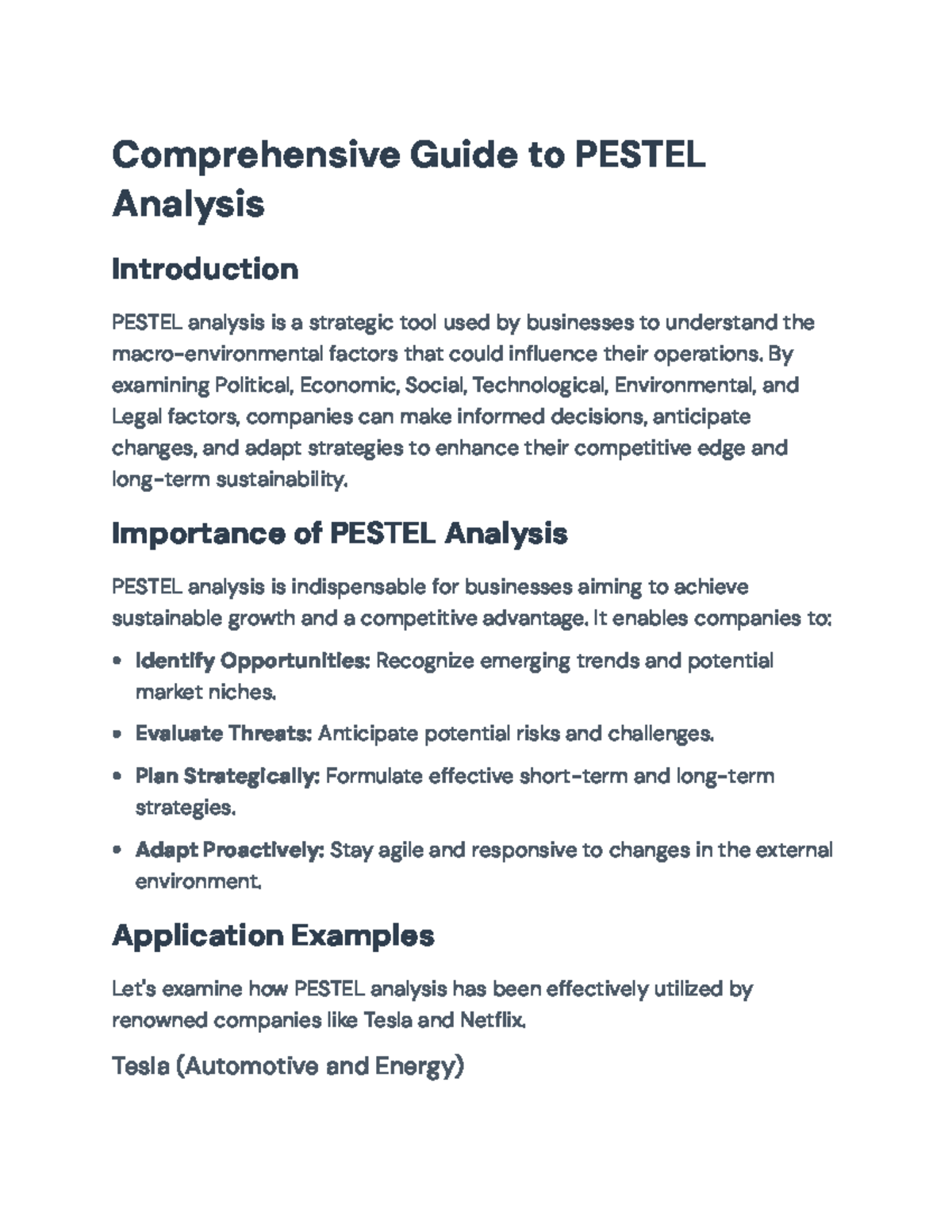 Comprehensive PESTEL Analysis Guide for Strategic Business Planning ...