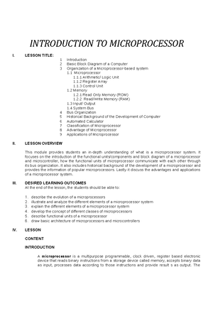 Module 4-8085 Microprocessor System - 8085 MICROPROCESSOR SYSTEM I ...