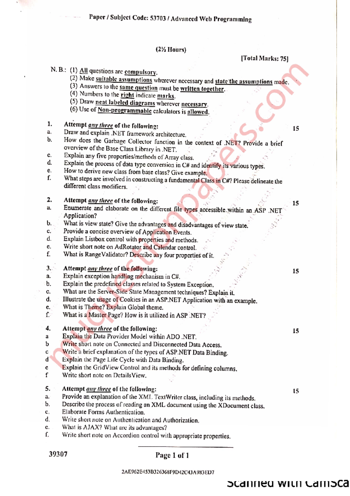 53703 Advanced Web Programming: Past Year Questions Paper - Studocu