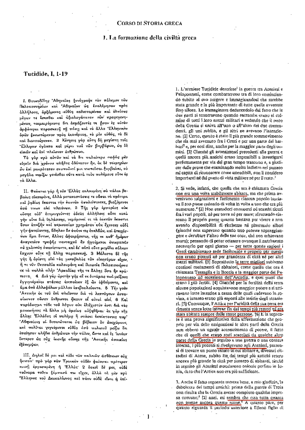 1. Fonti storia greca - CORSO DI STORIA GRECA 1. La formazione della ...