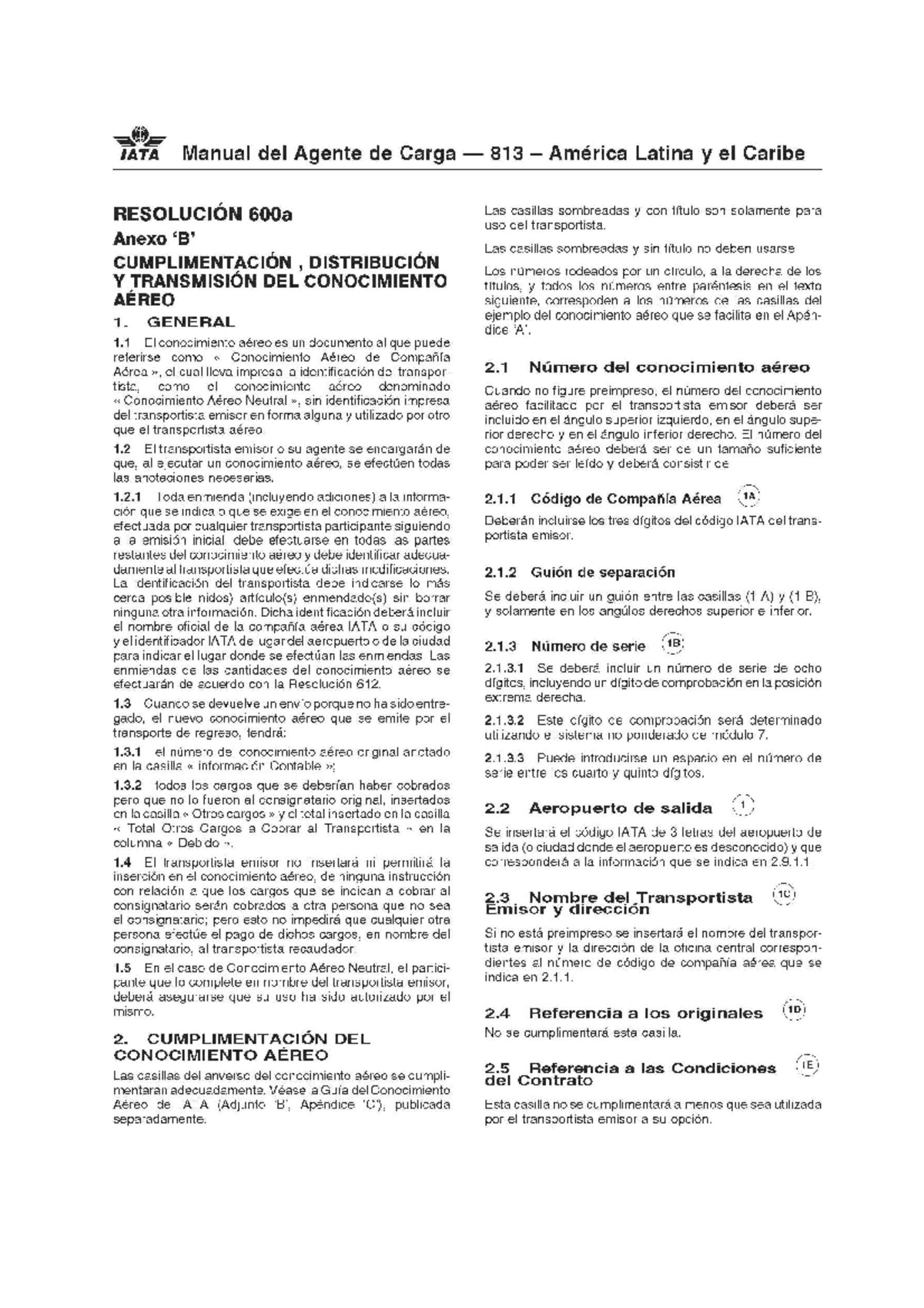 IATA 813 - Guía Aérea del Conocimiento Aéreo y Su Cumplimentación - Studocu
