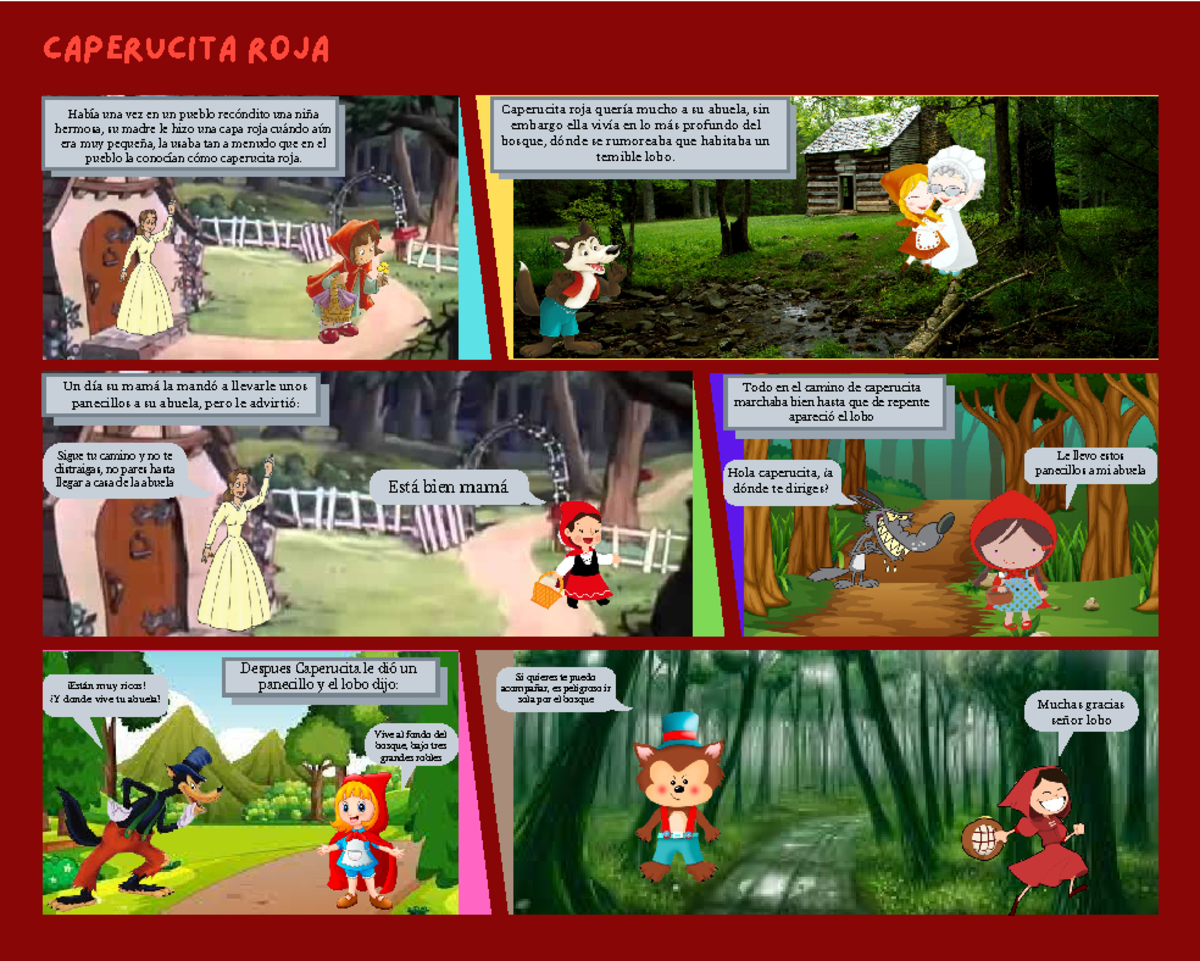 Caperucita Roja, historieta - Caperucita roja Había una vez en un ...
