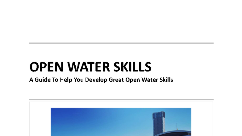 Triathlon Swim Squad: Open Water Skills Guide for Success - Studocu