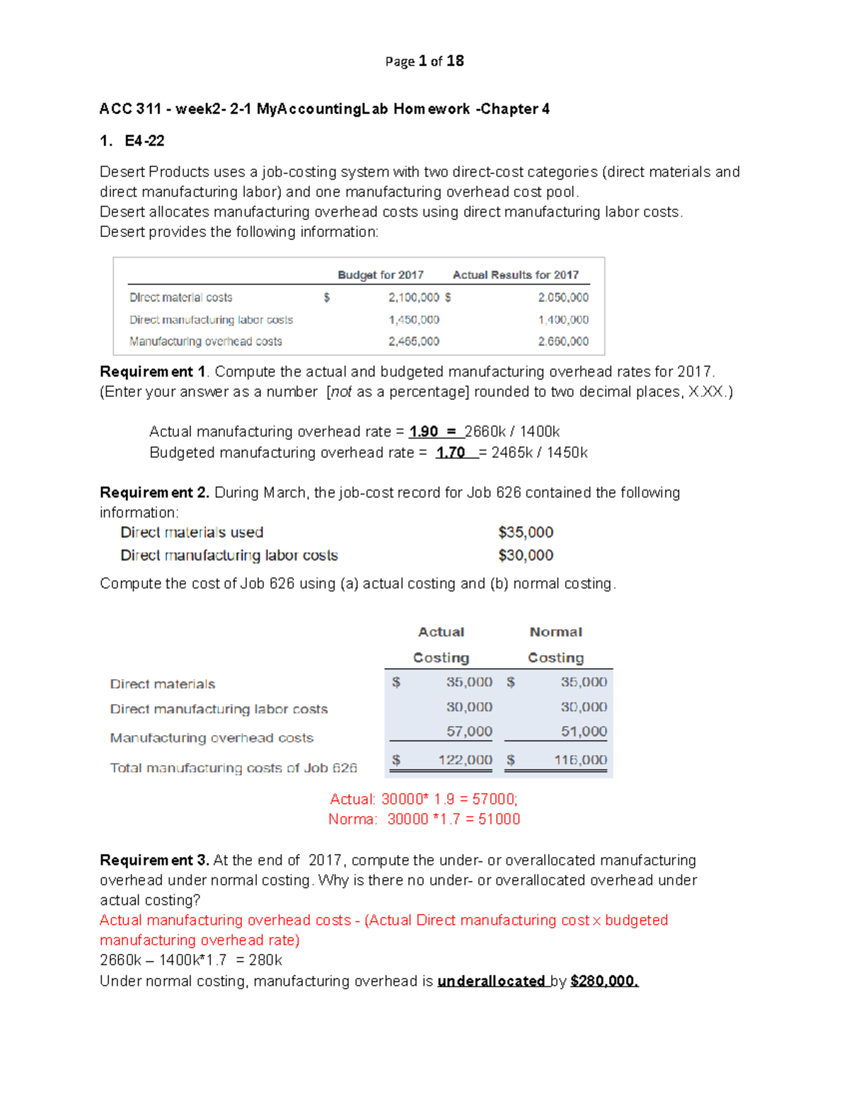 ACC 311 - Week 2 MyAccountingLab Homework Solutions - Chapter 4 - Studocu