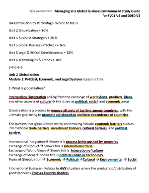 Globalization and Trade Concepts: Key Terms and Definitions (BUS 101 ...