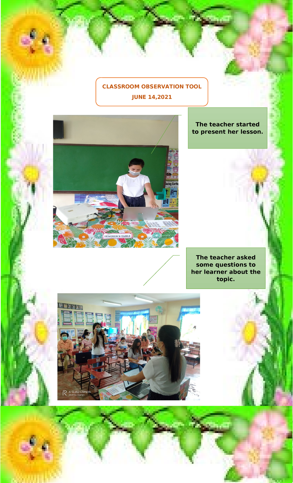 Classroom Observation TOOL - Copy - Bachelor in Elementary Education ...