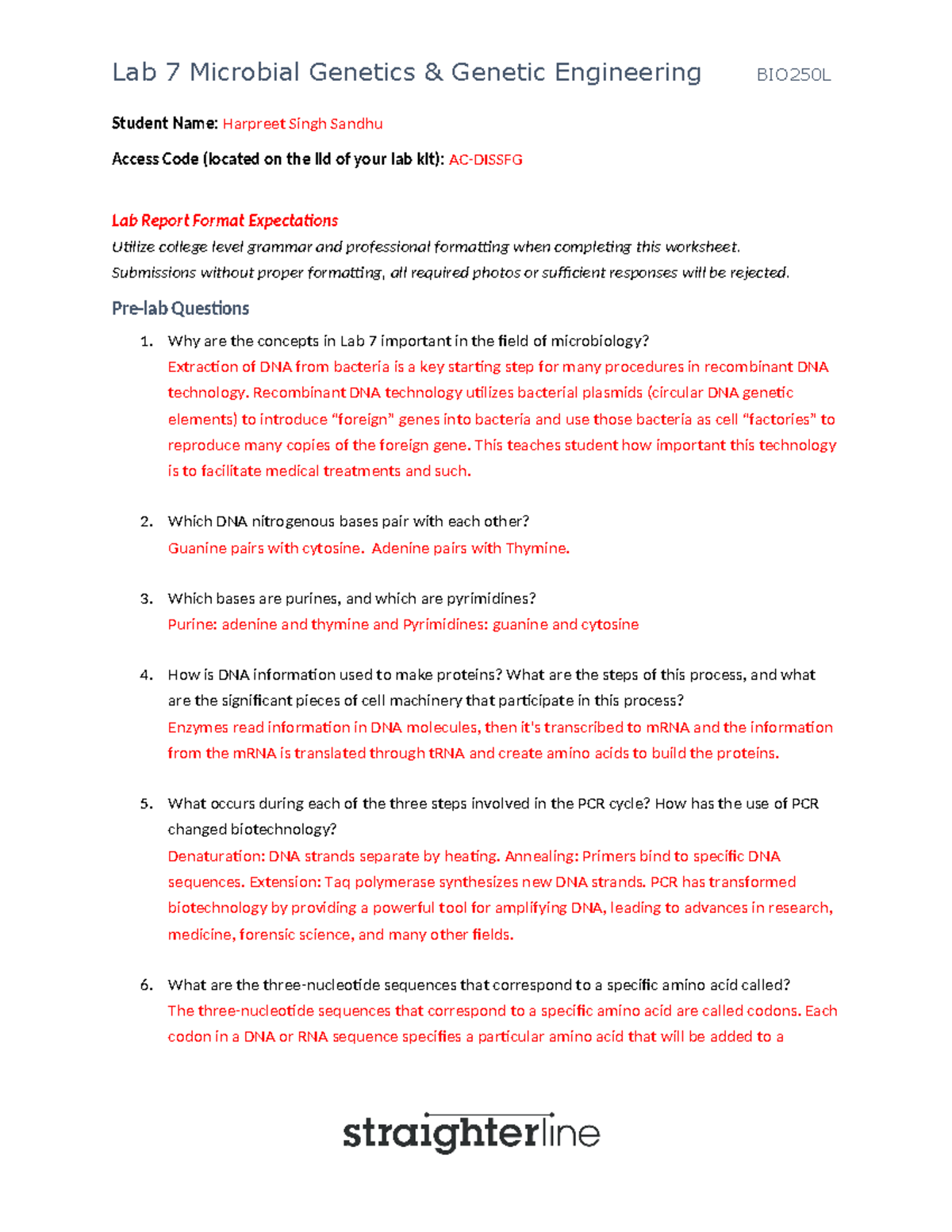 BIO250 Lab 7 - DNA Extraction and Cloning of Bacterial Plasmid - Studocu