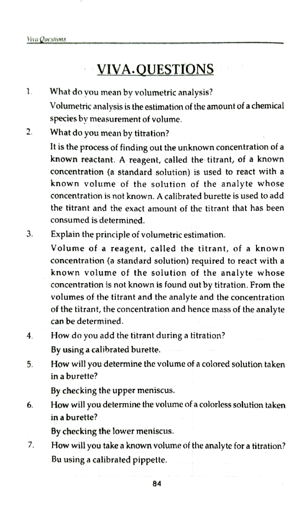 Viva Questions - va Qiuestioms VIVA What do you mean by volumetric ...