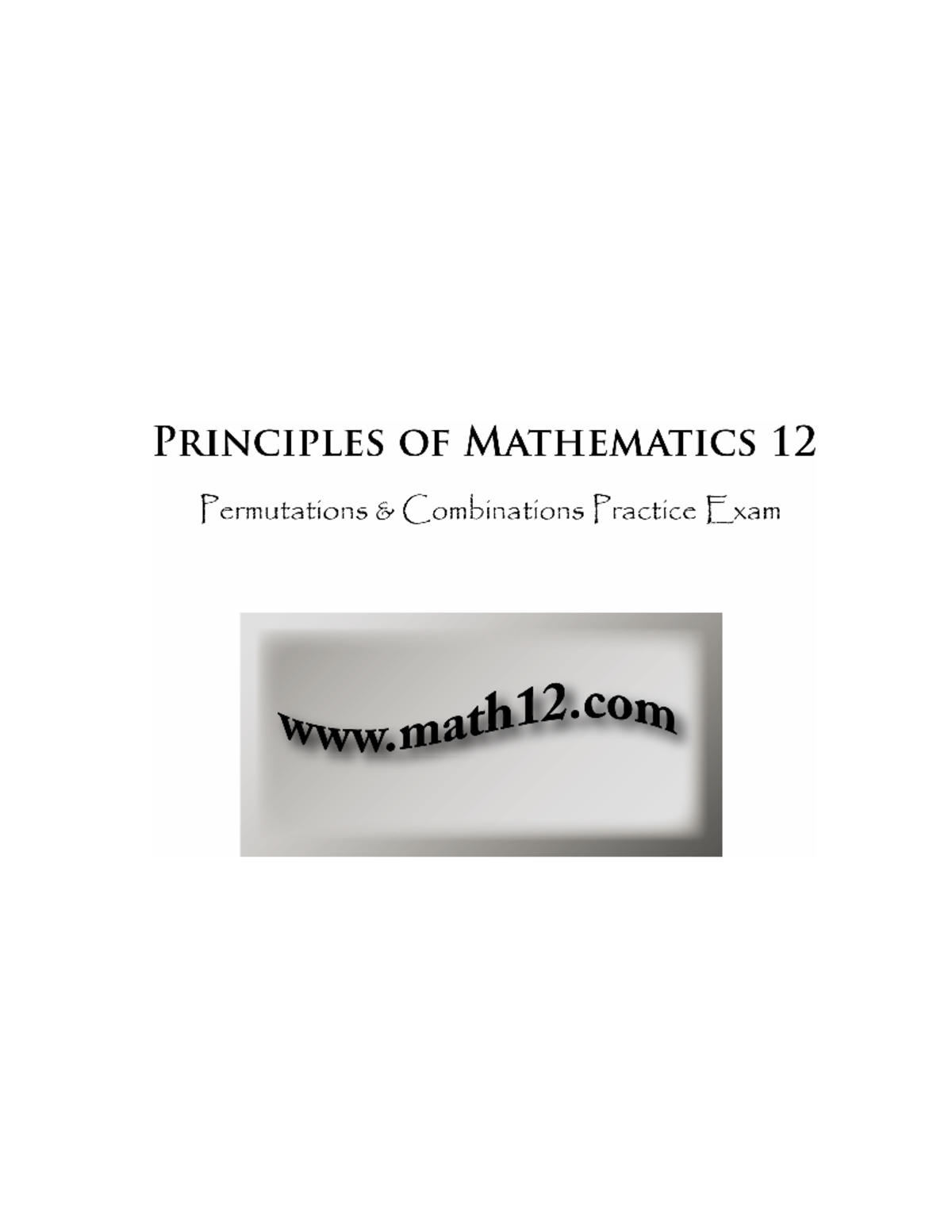 Principles of Math 12 Perms Combs Midterm Review Practice Exam - Studocu