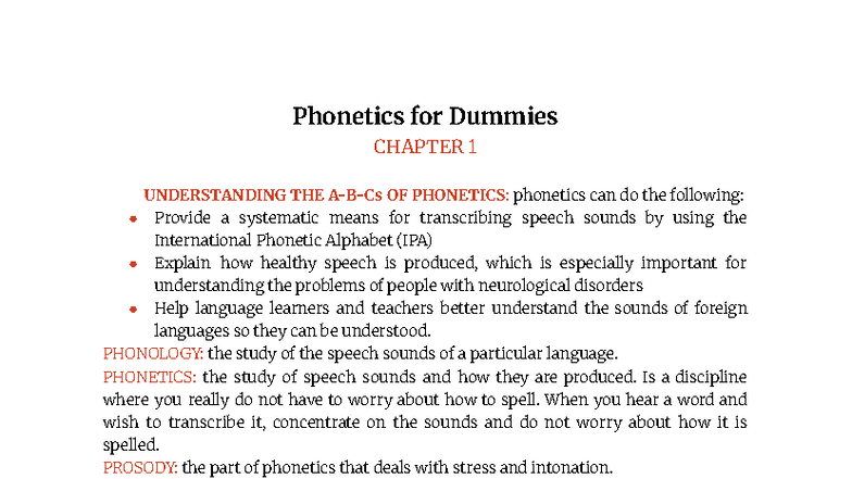 Phonetics 101: Understanding Speech Sounds and Production - Studocu