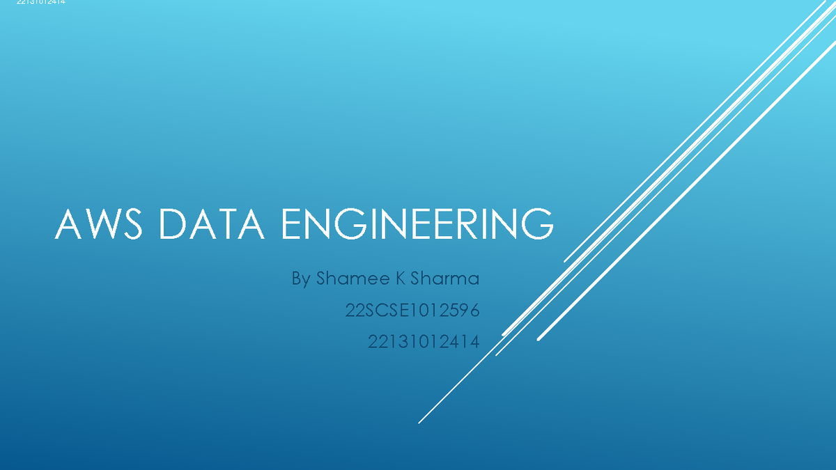 Shamee K Sharma PPT old - Regarding data engineering - Software ...