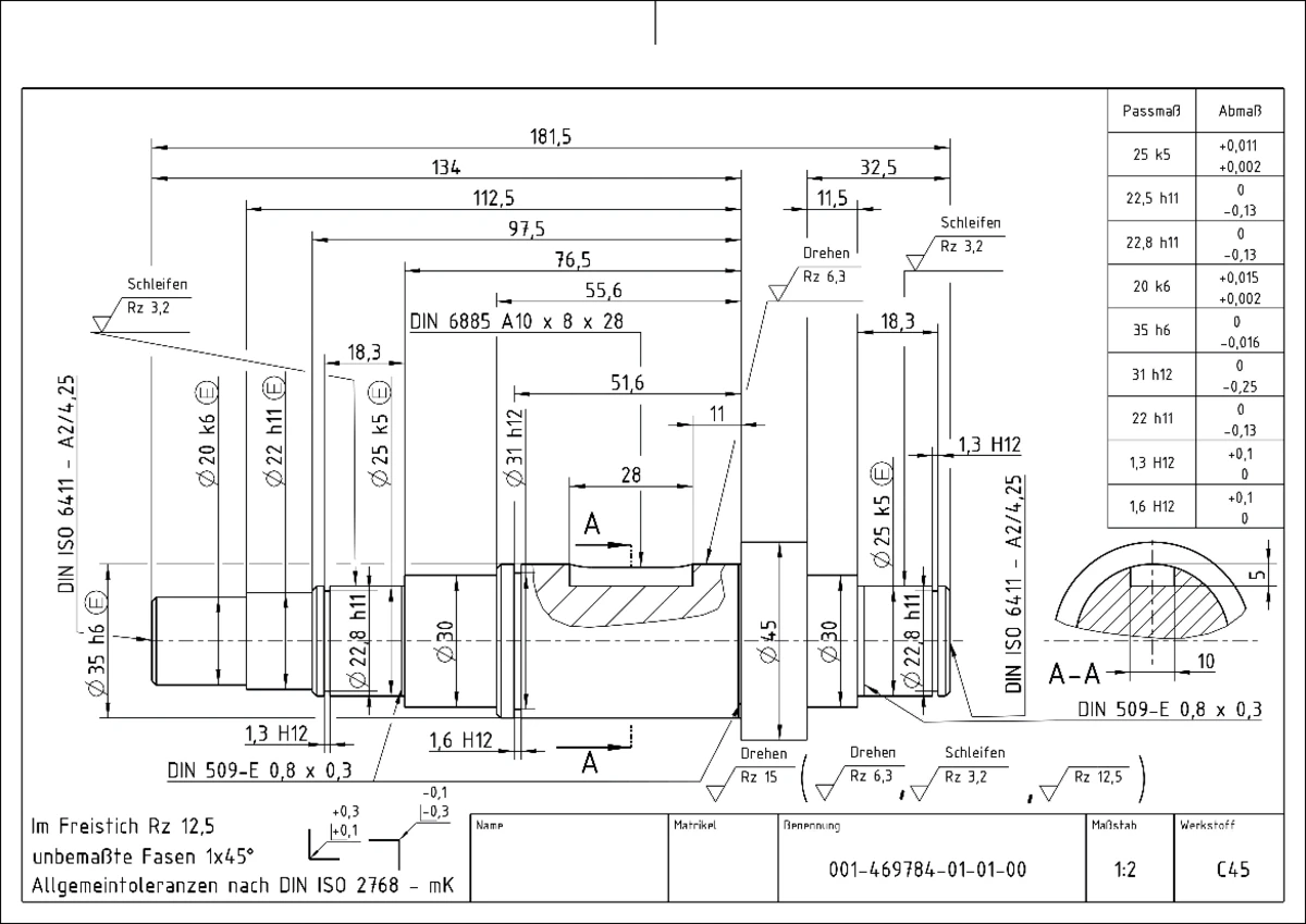 DIN 509 Technische Zeichnungen – Freistiche – Formen, Maße - - Studocu