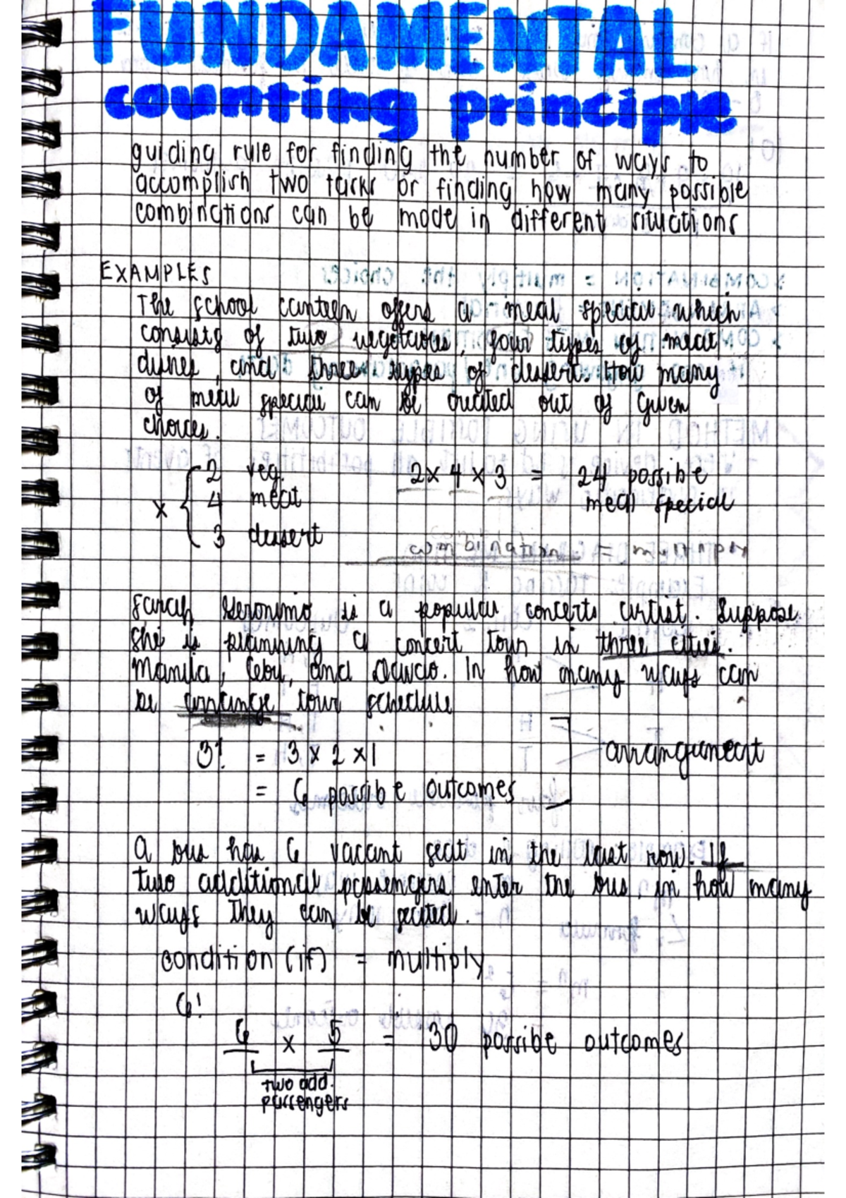 Math - Notes on Combinations, Permutations & Probability Concepts - Studocu
