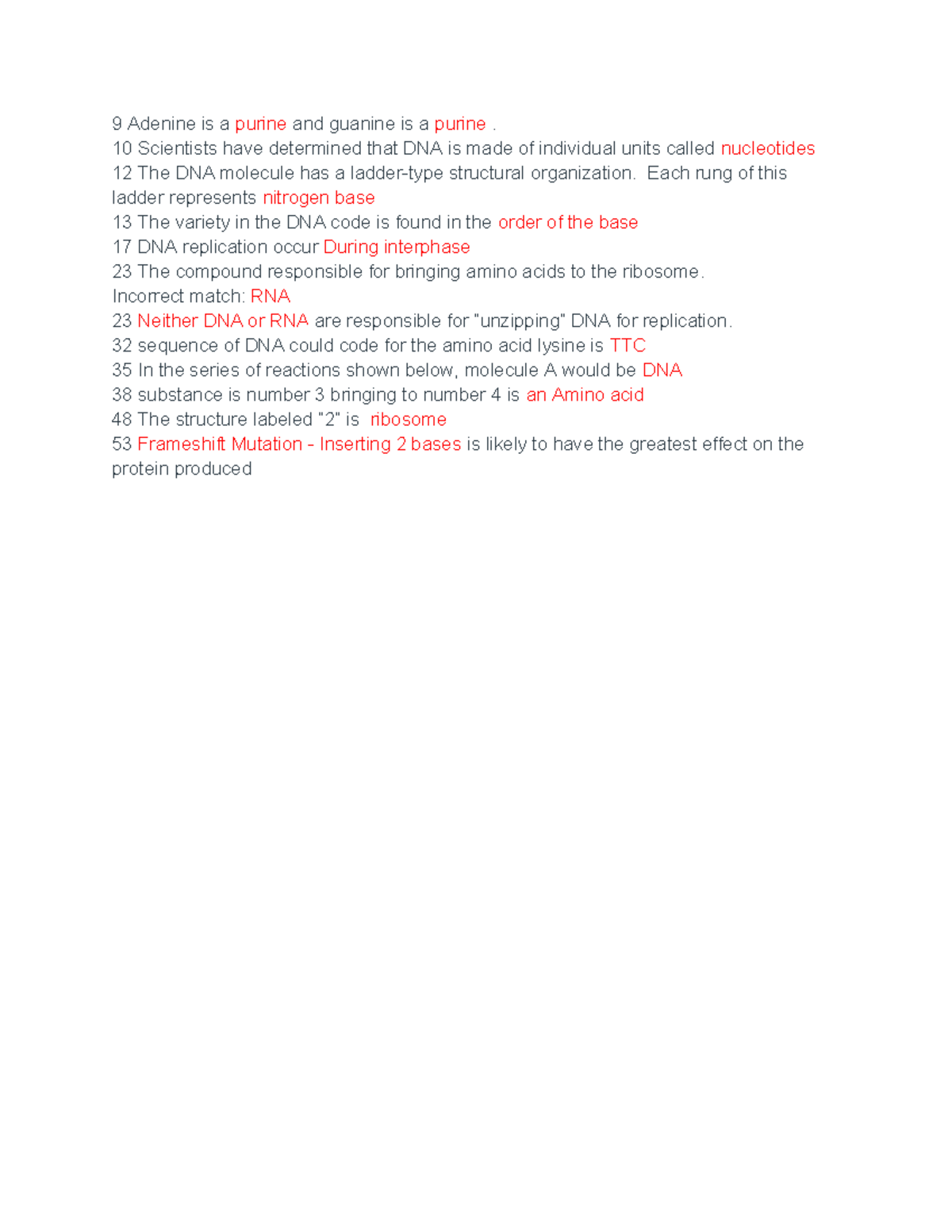 Correction #3 - Assignment on DNA Structure & Function - Studocu