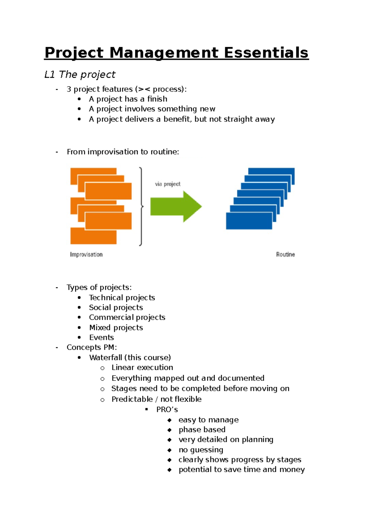 Project Management Essentials L1: Key Concepts and Methodologies ...