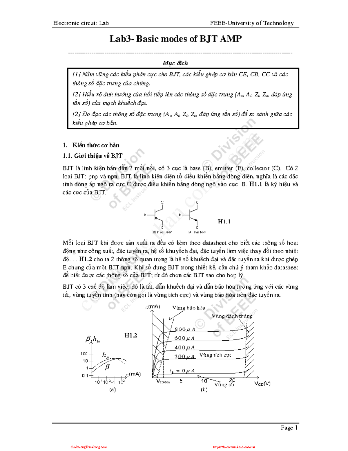 Thi-nghiem-mach-dien-tu lab3-basic mode bjt amp - [cuuduongthancongfdsafsa - Page 1 Lab3- Basic ...