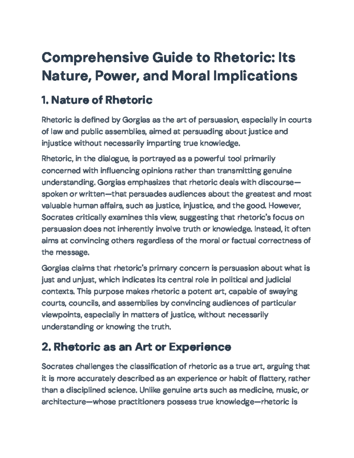 Comprehensive Analysis of Rhetoric: Ethics and Persuasion Dynamics (ENG ...