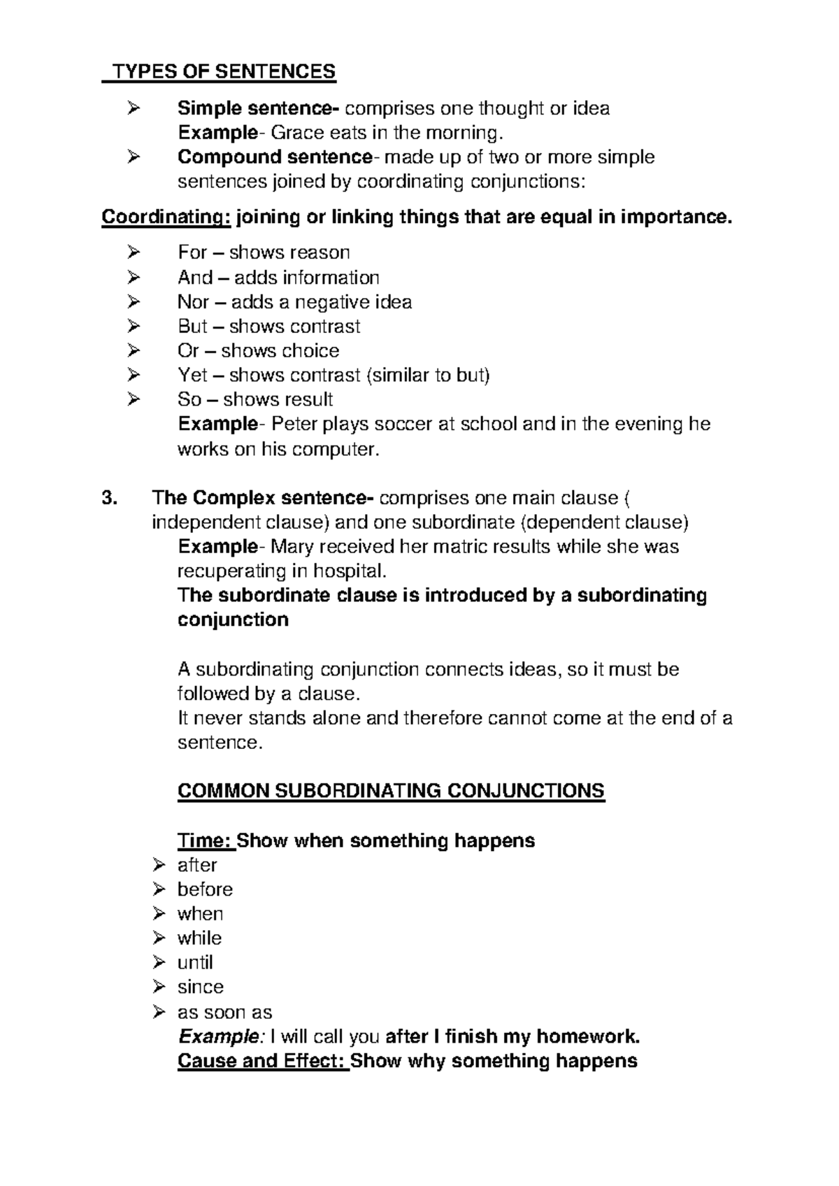 Types of Sentences: Simple, Compound, Complex, and Compound-Complex ...