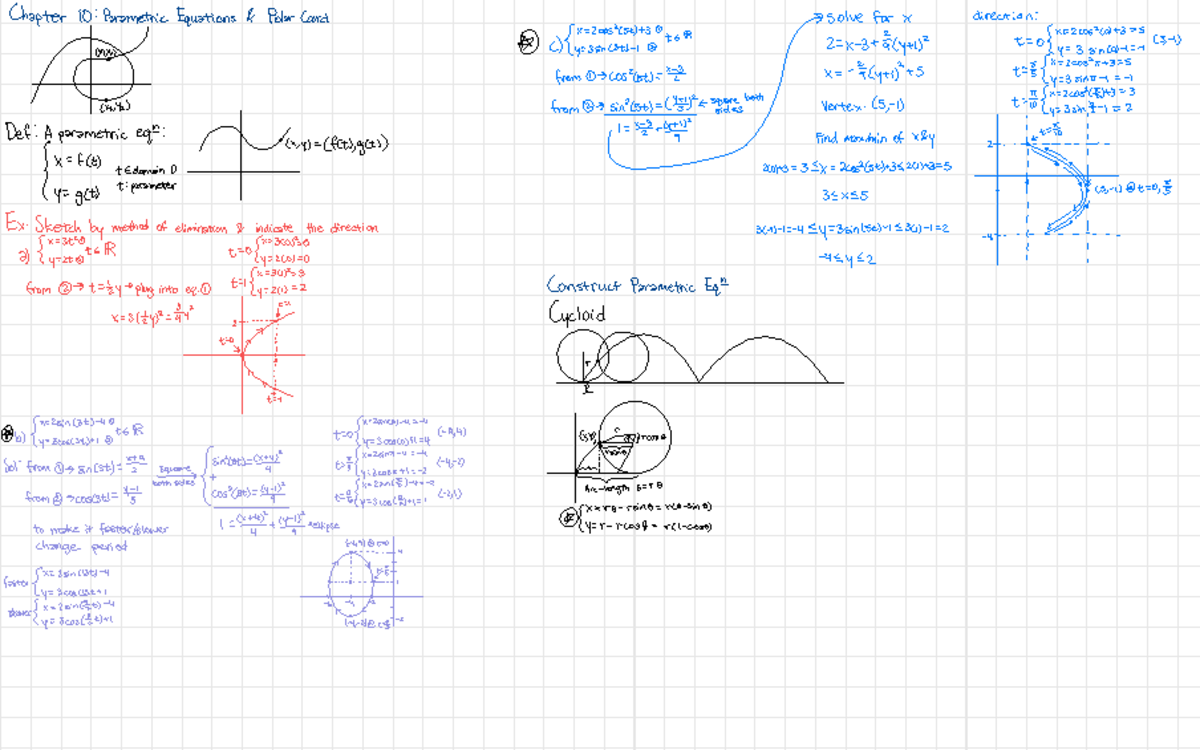 Chapter 18: Parametric Equations & Polar Coordinates (MATH 10) - Studocu