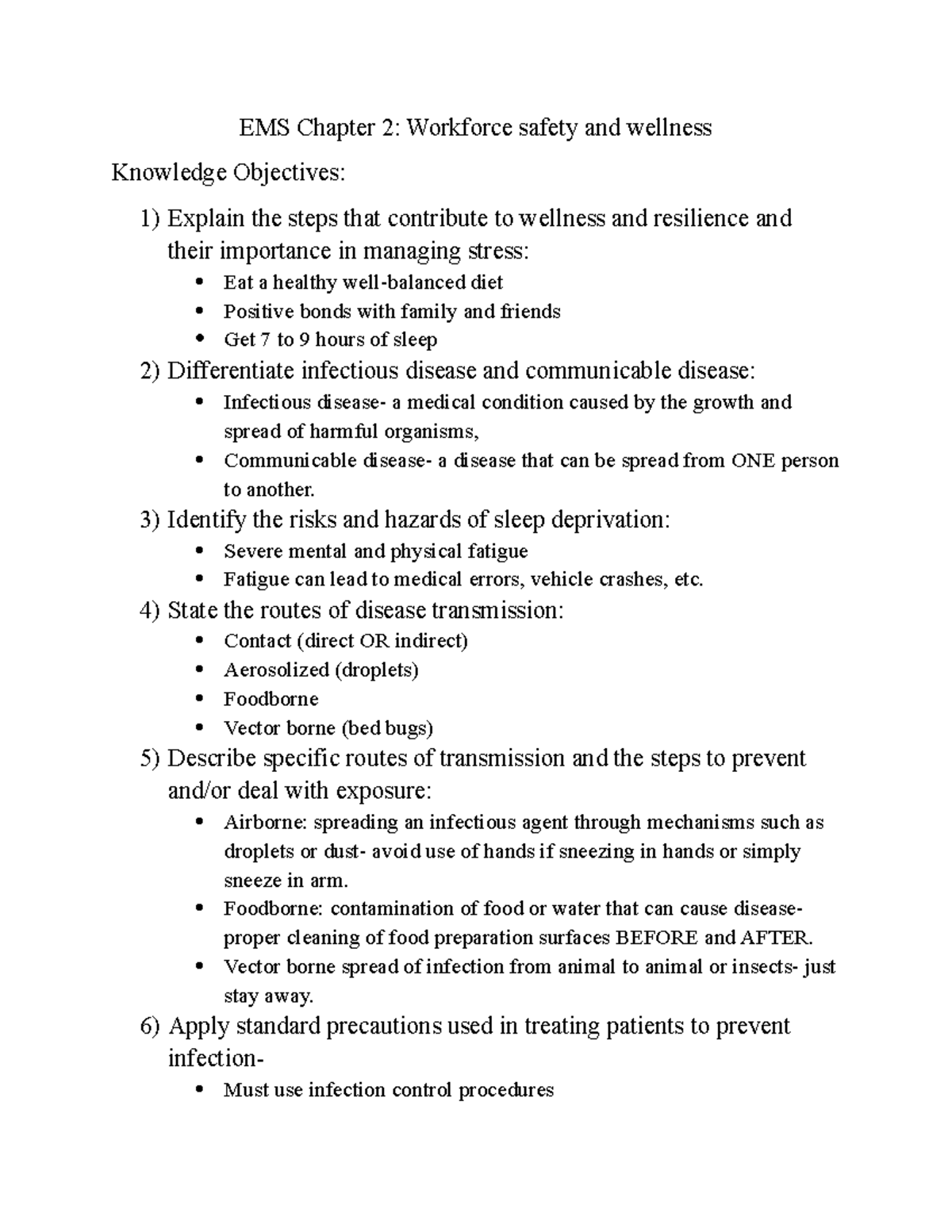 EMS Chapter 2: Workforce Safety, Wellness & Stress Mgmt Strategies ...