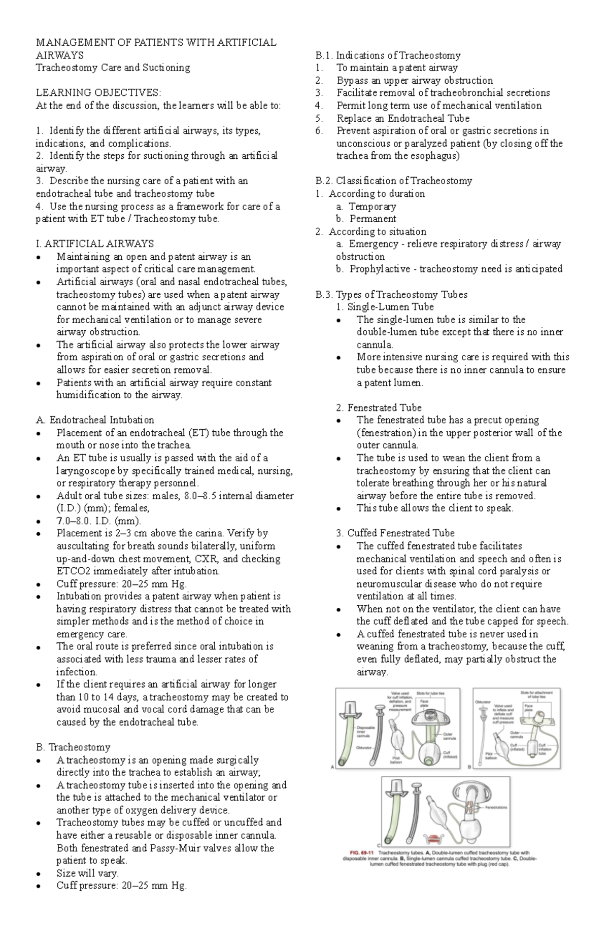 Tracheostomy Care & Suctioning Management Overview for Nursing (NUR 101 ...