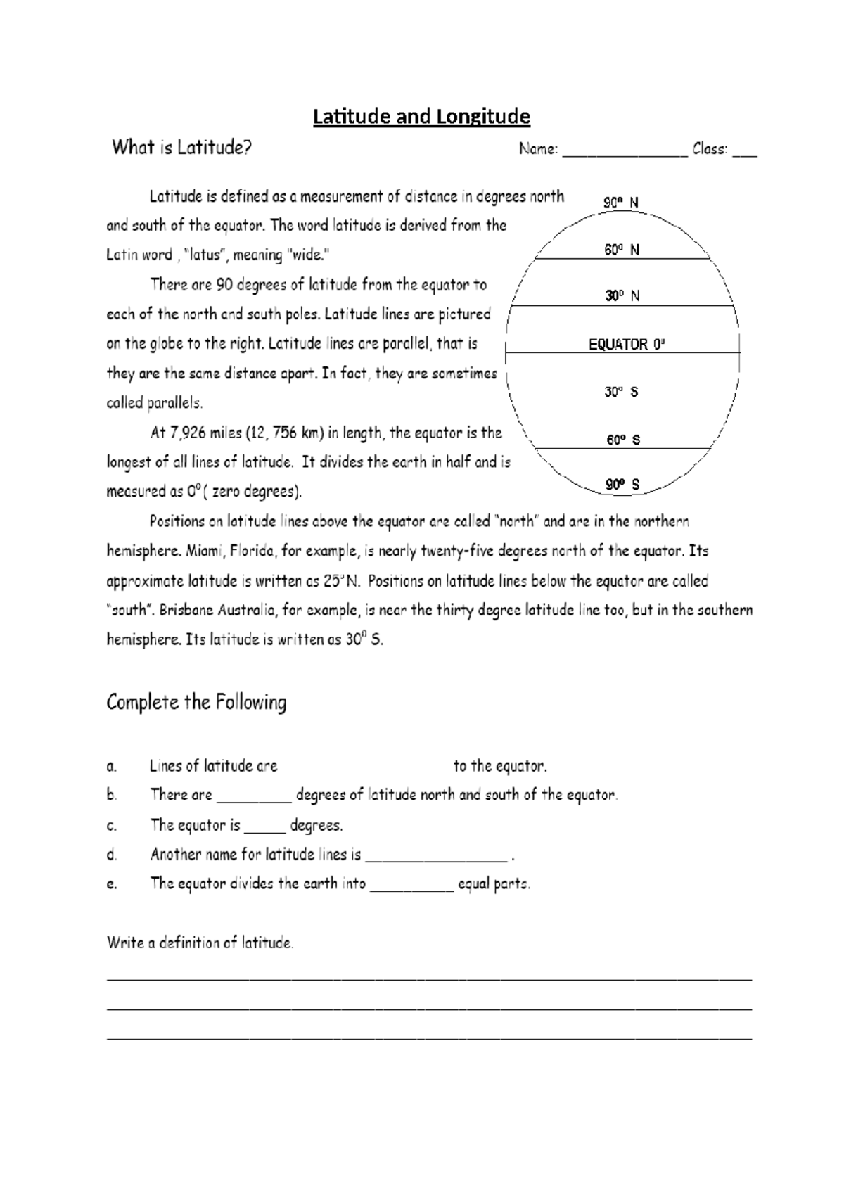 Understanding Latitude and Longitude: Key Concepts and Definitions ...