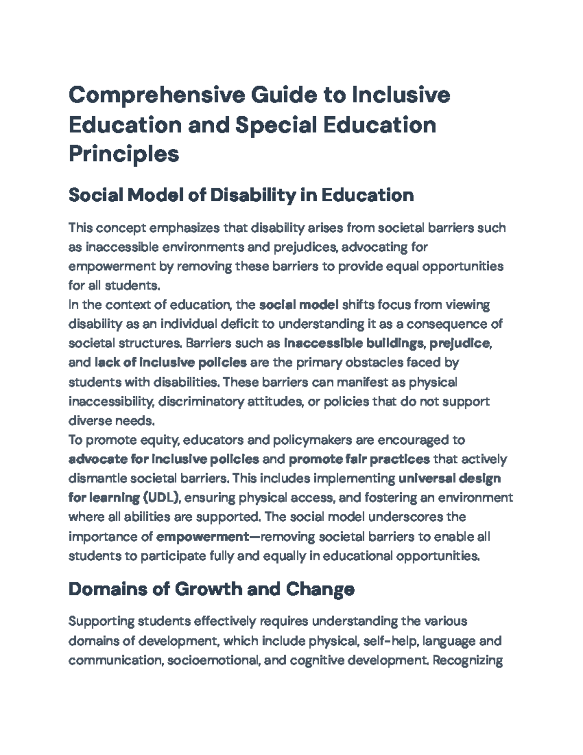 Comprehensive Guide to Inclusive Education & Disabilities (EDU101 ...
