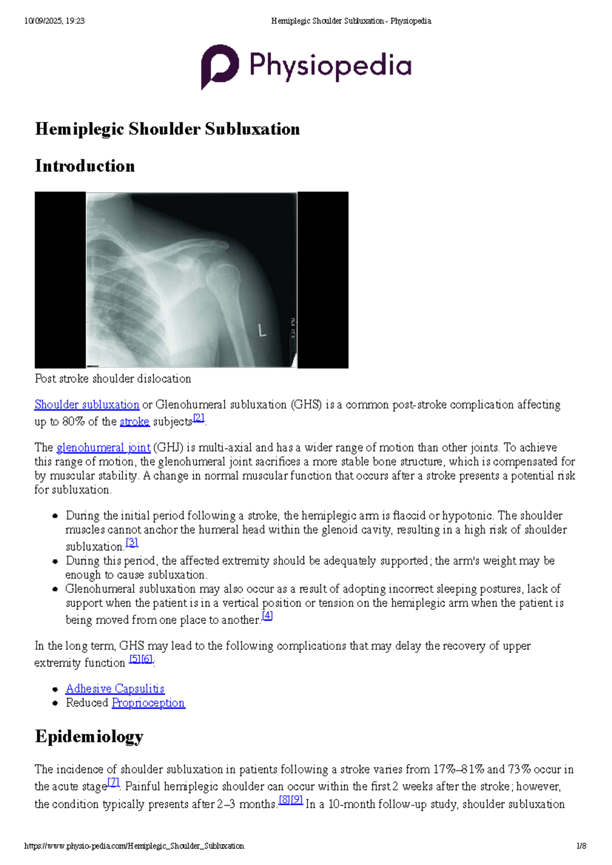 19:23 Hemiplegic Shoulder Subluxation: Causes, Risks & Management ...