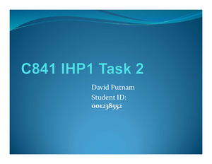 C841 Task 1 - Task 1 Powerpoint for Legal Issues in Information ...