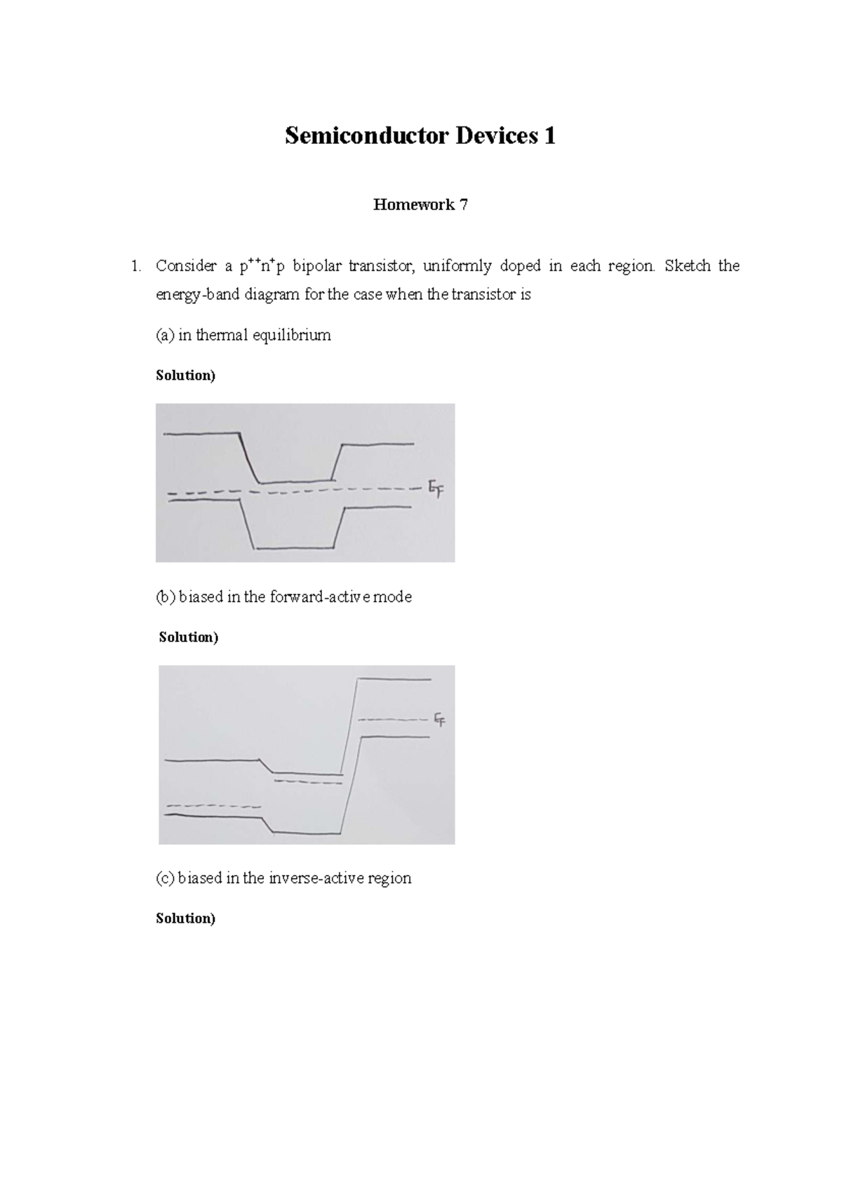 2025 Homework 7 Solutions Bipolar Junction Transistor Analysis Studocu