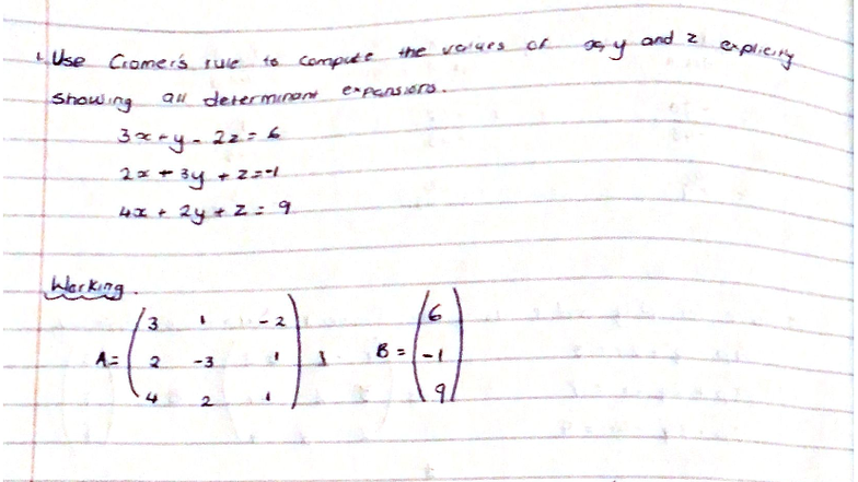 Linear Algebra - Detailed Notes on Determinants and Solutions - Studocu