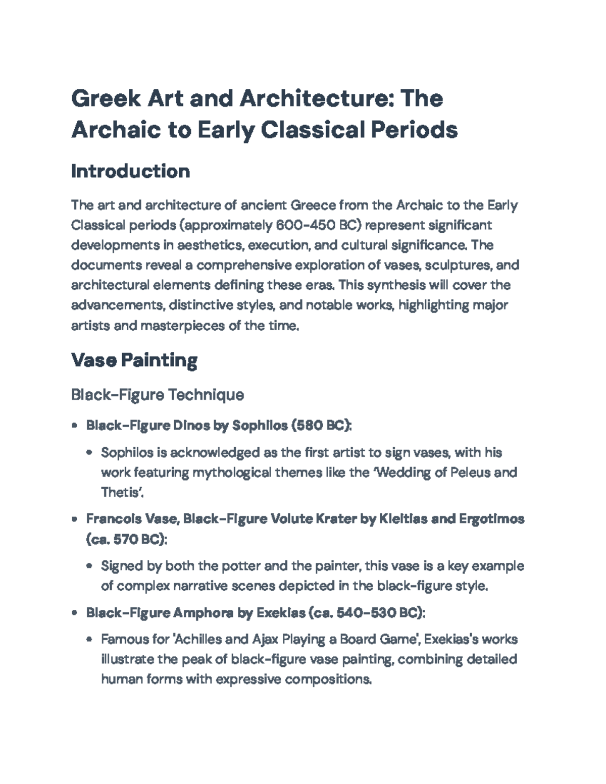 Greek Art & Architecture: Innovations from Archaic to Early Classical ...