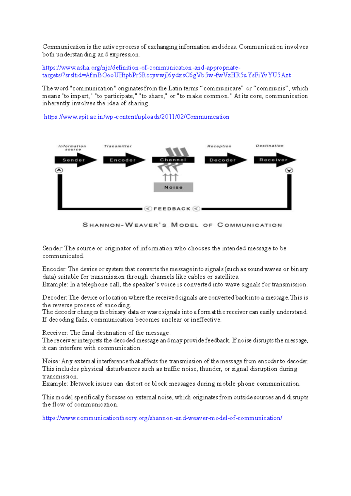 Assignment 1: Understanding the Communication Process in Purposive ...