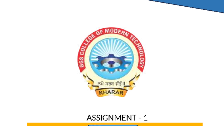 Assignment 1: Compiler Design Overview - CD Practical - Studocu