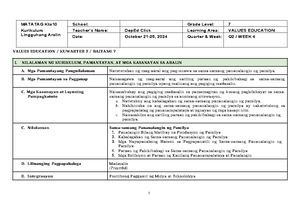 TLE Gr.6 Quarter 2-Week 1-Learning Acitvity Sheet - LEARNING ACTIVITY ...