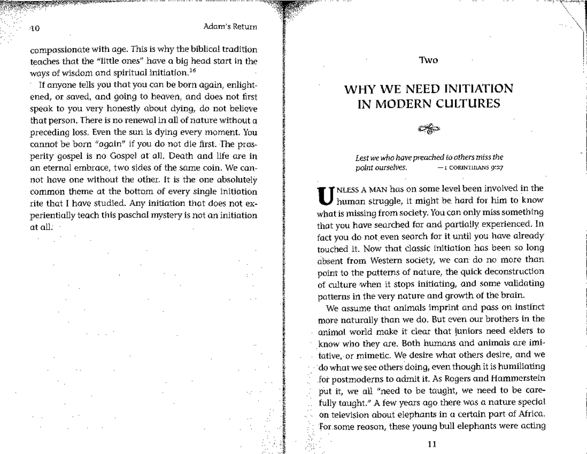 Why We Need Initiation in Modern Cultures: A Deep Dive - Studocu