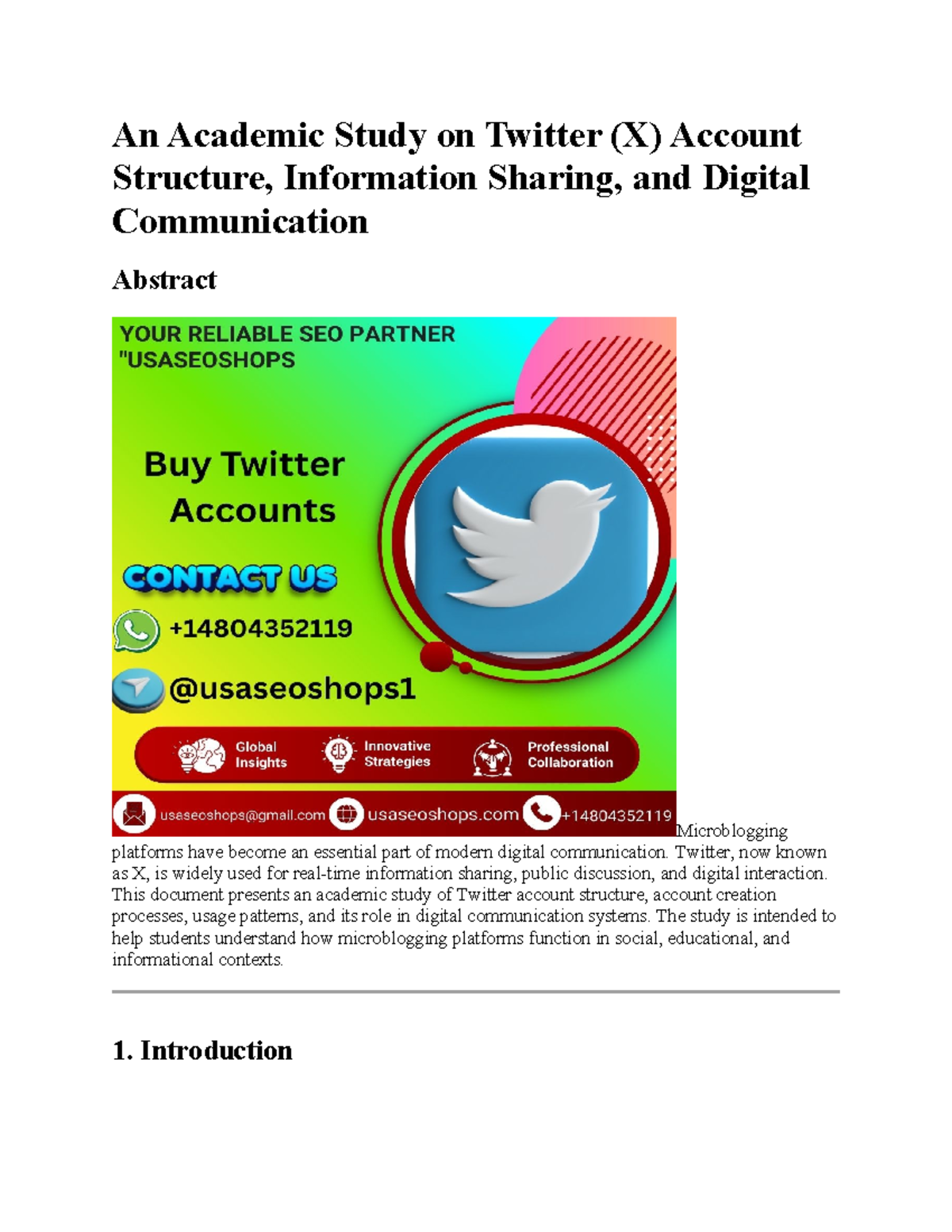Twitter (X) Account Structure & Digital Communication Overview - Studocu