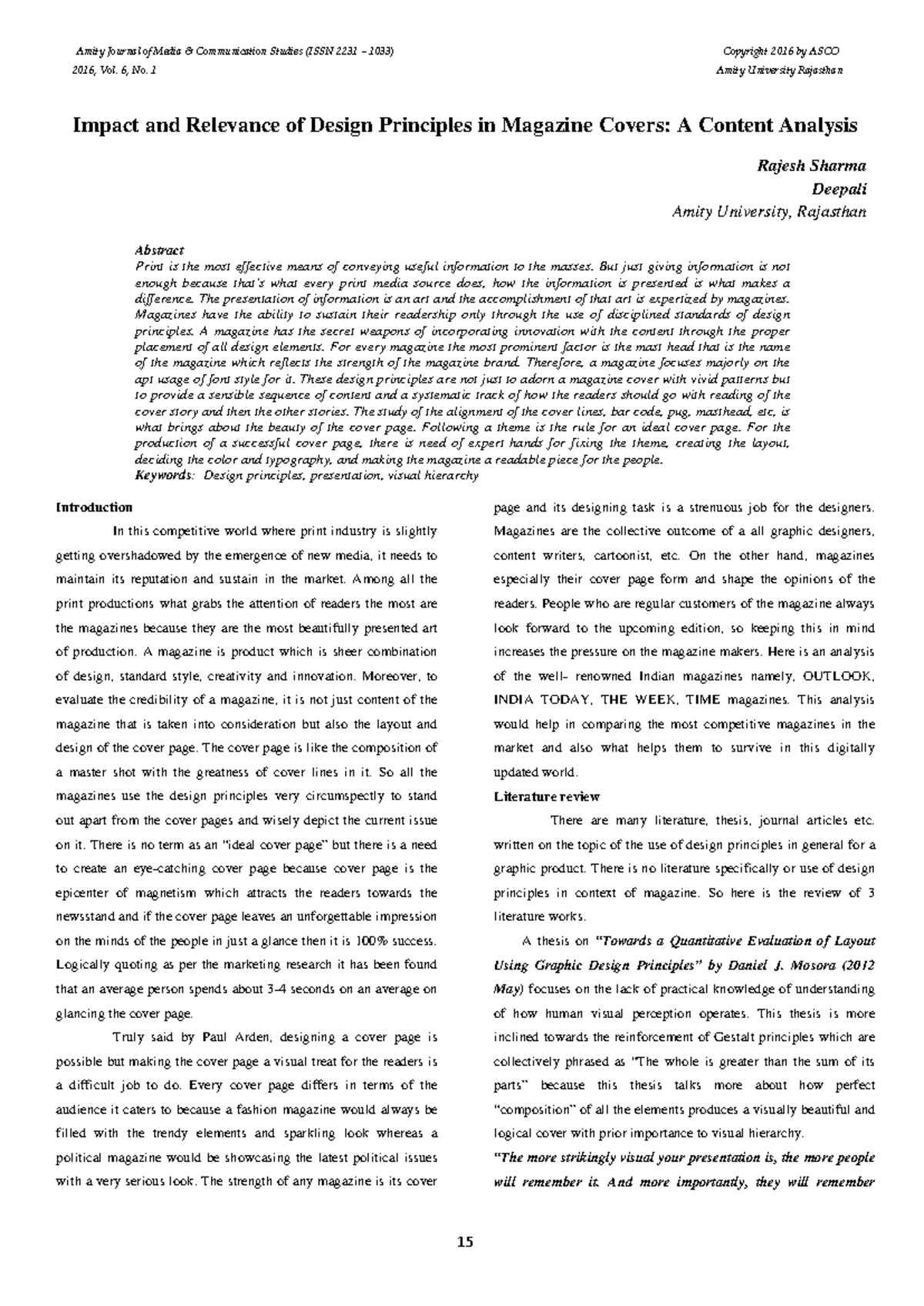 Impact and Relevance of Design Principles in Magazine Covers: A Study ...